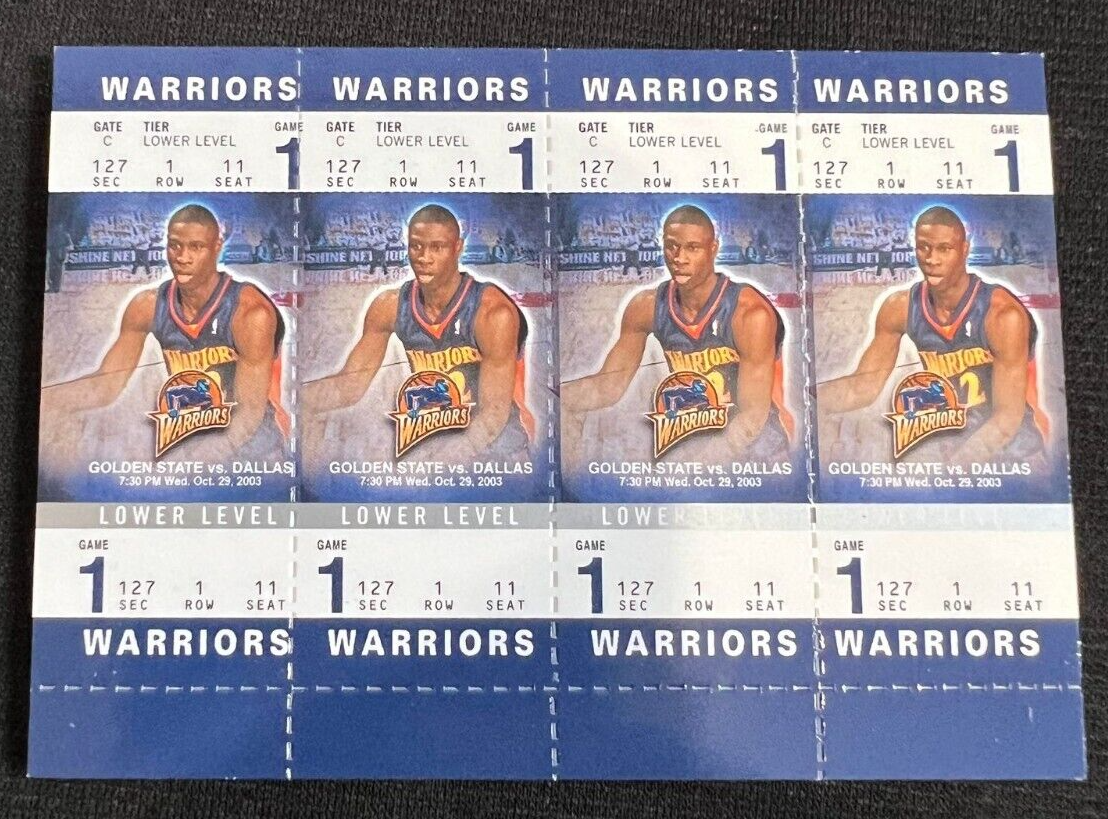 MICKAEL PIETRUS Warriors 2003-04 Fleer Authentix Booster Ticket Rookie ...
