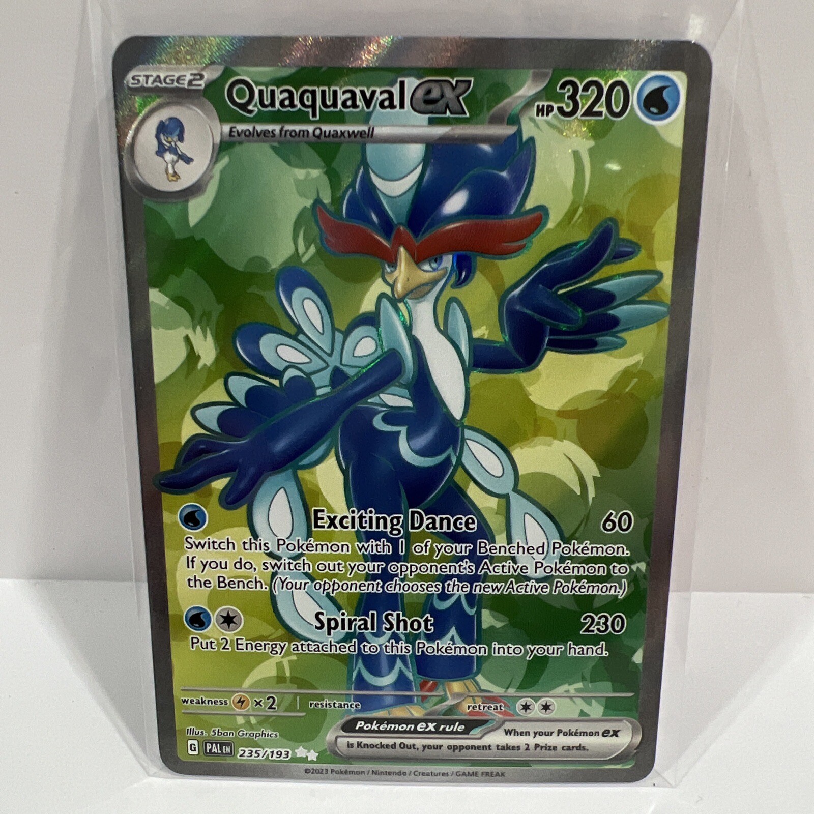 Quaquaval ex 235/193 Full Art Holo Ultra Rare Pokemon TCG | eBay
