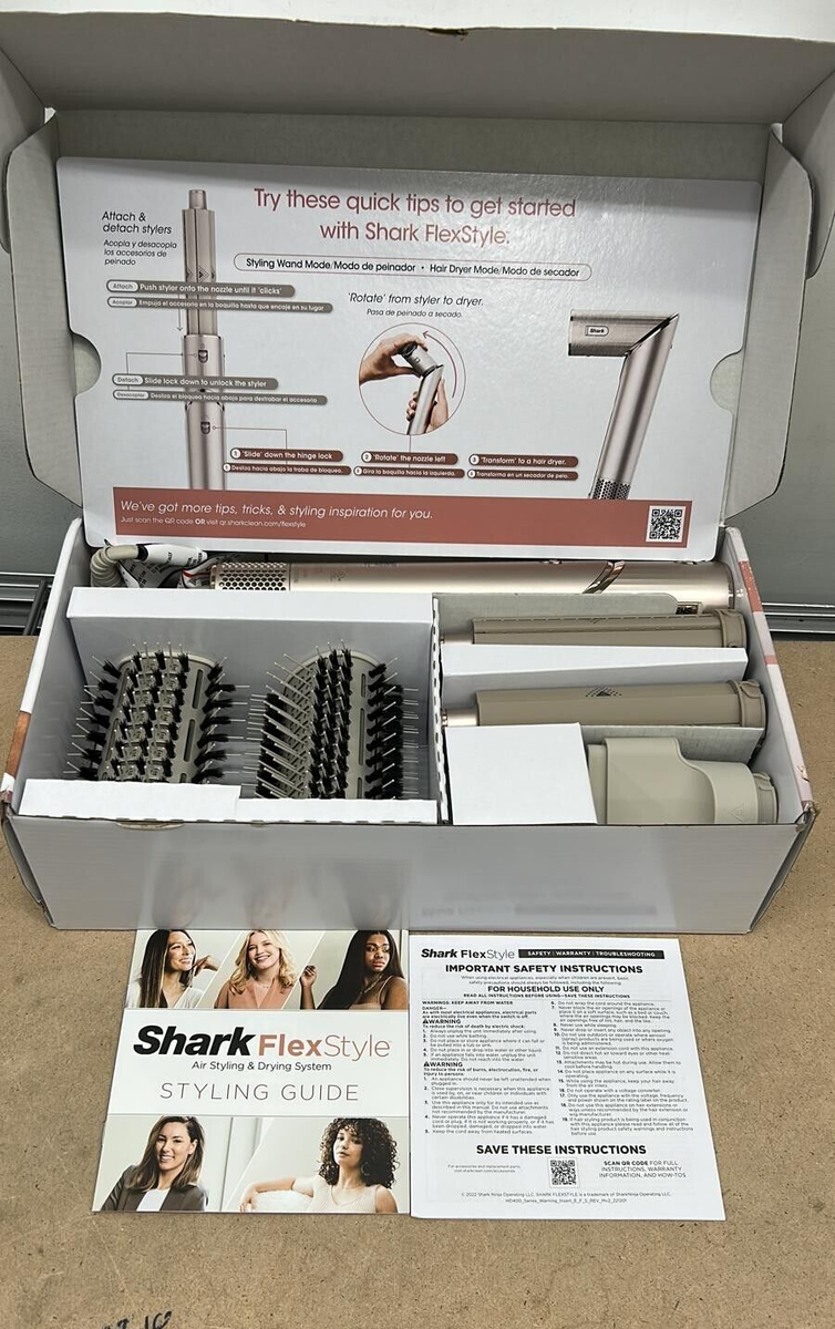 Shark Flex Style 1300W Air Styling & Drying System - Stone Shark Flex Style 1300W Air Styling & Drying System - Stone