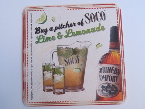 Beer Coaster ~ ~ 2008 SOUTHERN COMFORT Soco Lime & Lemonade ~ Summer ...