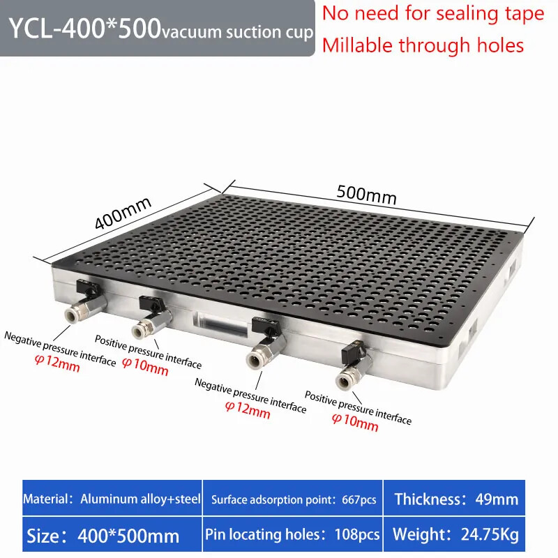 Vacuum Chuck Plate Fixtures for CNC Milling Machine Vacuum Suction Cup ...
