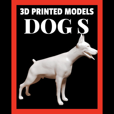 Doberman Pincscher Dog Scale Model Miniature Railroad Resin 3D print ...