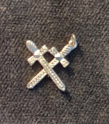 Vintage OES Order Eastern Star Sentinel Silver-tone Charm Pendant NOS ...