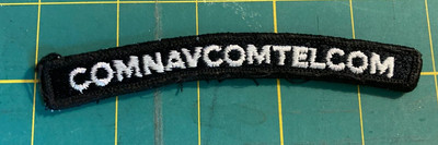 US NAVY SHOULDER PATCH, "COMNAVCOMTELCOM" NAVAL COMPUTER AND ...