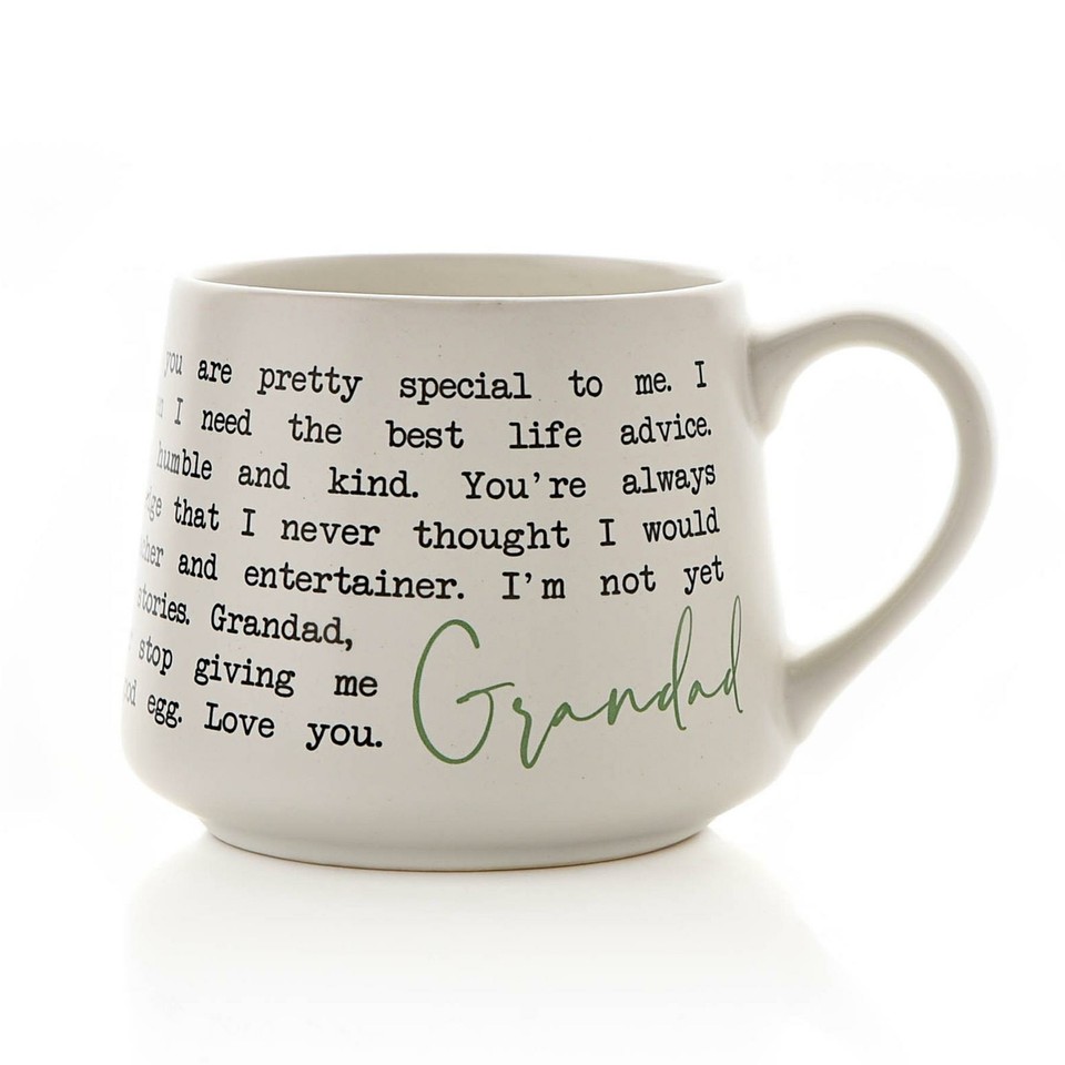 Stoneware Mug with Sentiment Wording - Grandad | eBay Australia