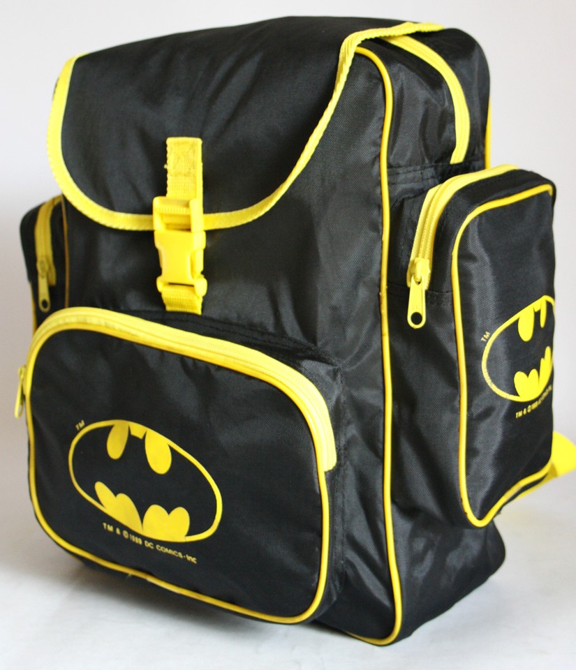 VERY RARE VINTAGE 1989 BATMAN DARK KNIGHT SCHOOL BAG BACKPACK DC NEW ...