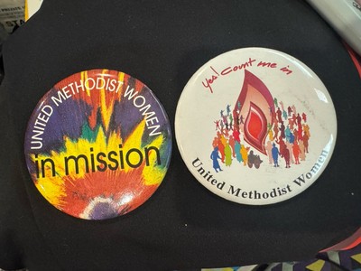 United Methodist Women Mission Hat Vest Pin Button Set Lot Of 2 | eBay