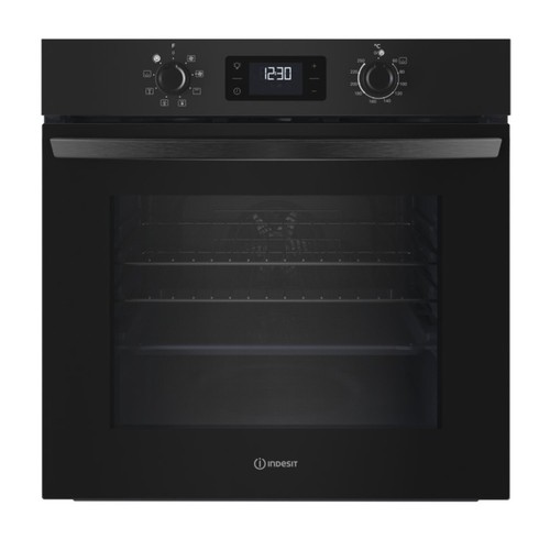 Indesit IO253BUK Turn&Go Electric Fan Single Oven - Black IO253BUK ...