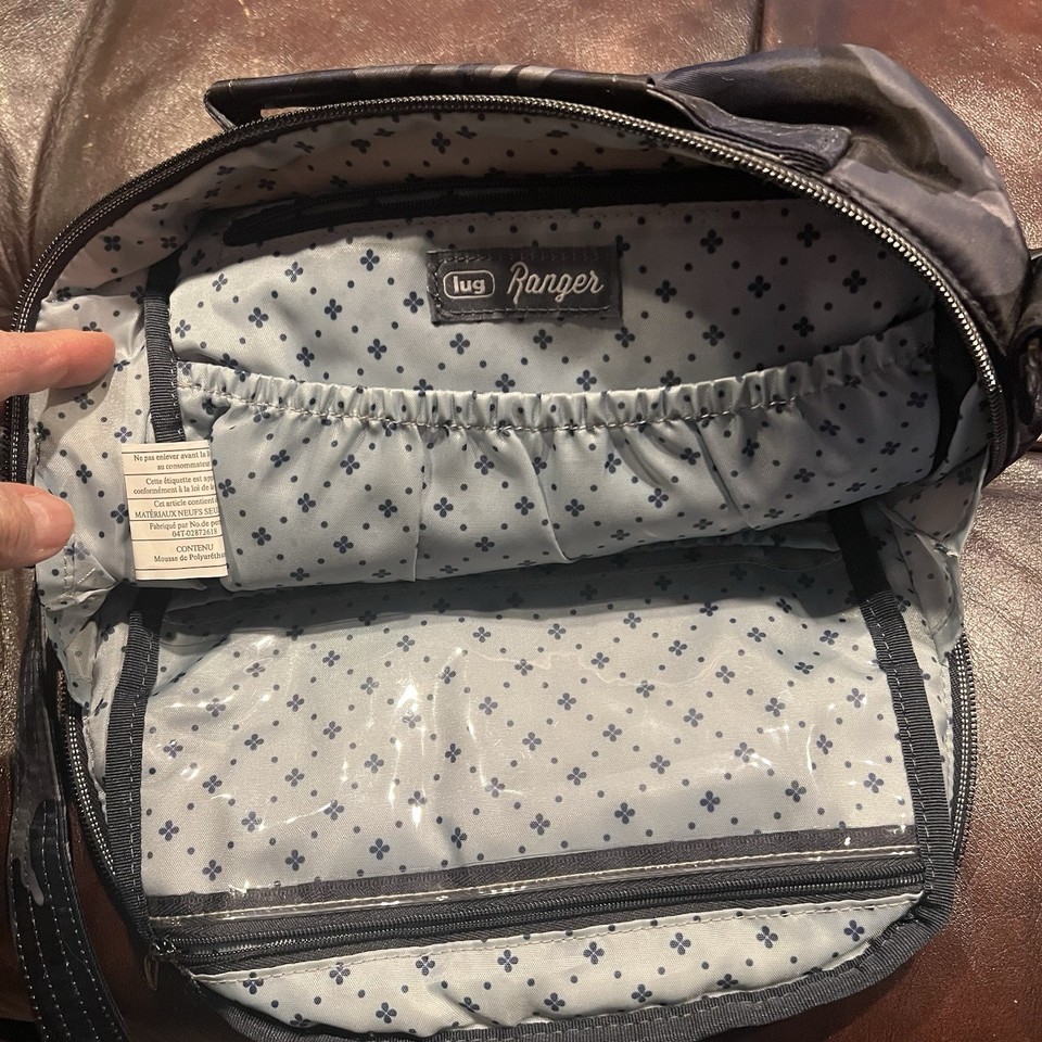 LUG Ranger Crossbody Shoulder Bag in blue Gray Camo Quilted | eBay
