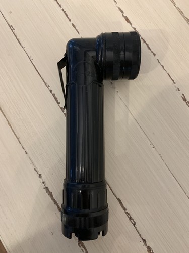 VINTAGE U.S. MILITARY NORDIC TL-122 Black FLASHLIGHT With Green Filter ...