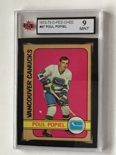 1972-73 O-PEE-CHEE NHL HOCKEY CARD #67 PAUL POPIEL KSA 9 MINT - NOT PSA ...