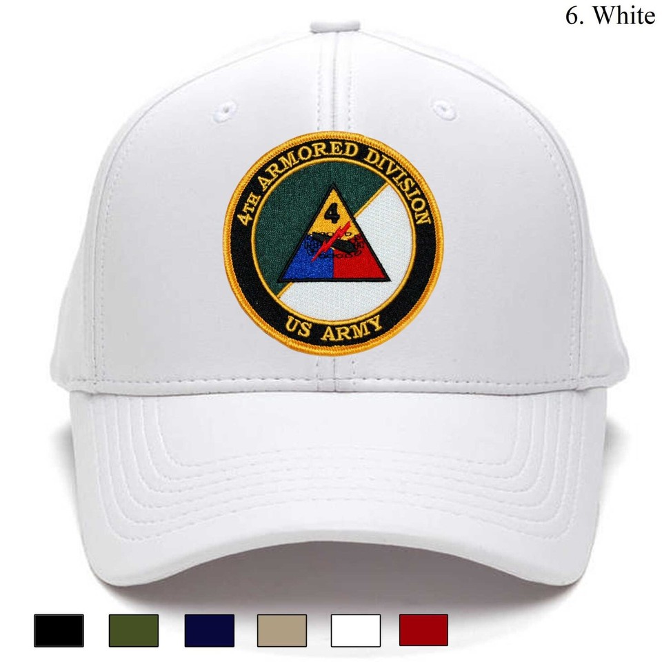 Embroidered Hat 4th Armored Division with Crossed Sabres, Veteran Cap ...