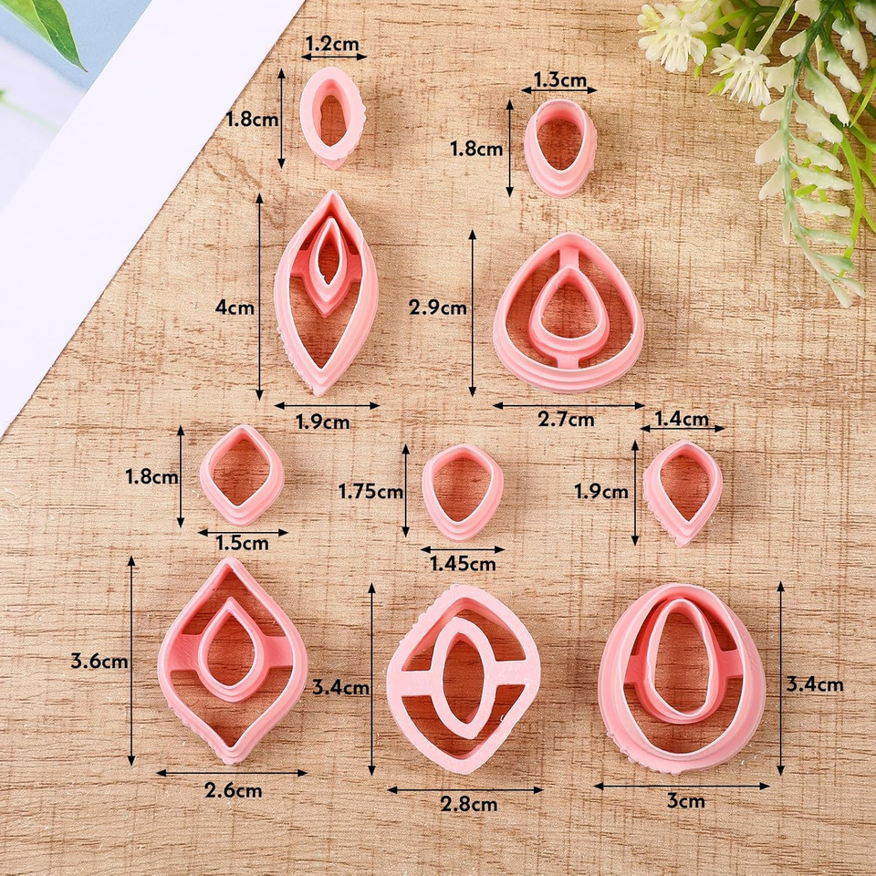 Polymer Clay Cutters, 10 Shapes Clay Cutter for Polymer Jewelry Clays ...
