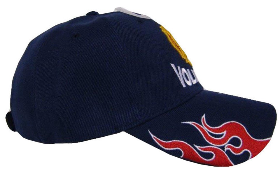 Navy Blue Volunteer Firefighter Fire Fighter Department Flames Baseball ...