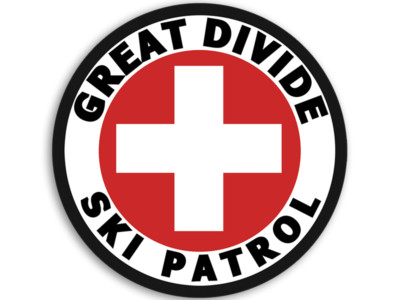 3 inch Round Ski Patrol GREAT DIVIDE Sticker (skiing helena montana car ...