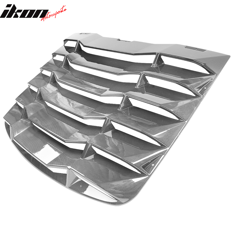 Fits 03-08 Nissan 350Z Carbon Fiber Print Rear Window Louvers IKON ...