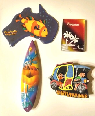 Travel Souvenir Magnets Bahamas St. Maarten Philippines Australia Lot ...