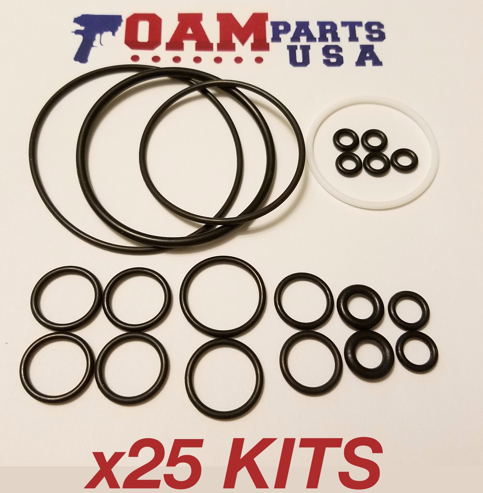 25 Kits 246355 Aftermarket Viton O-Ring Rebuild Kit for Graco Fusion AP ...