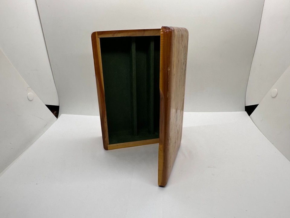 VTG Cedar Point Sandusky Ohio Cedar Trinket Felted Valet Jewerly Wood ...