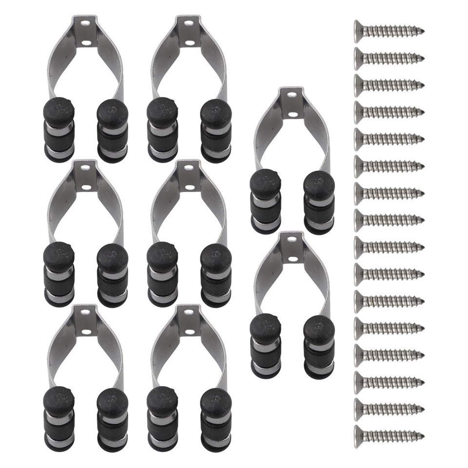 8 Metal Pool Cue Clips for Easy Wall Storage Perfect for Billiard ...