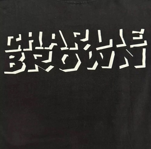 CHARLIE BROWN vintage 90s XL shadow blackout series peanuts snoopy ...