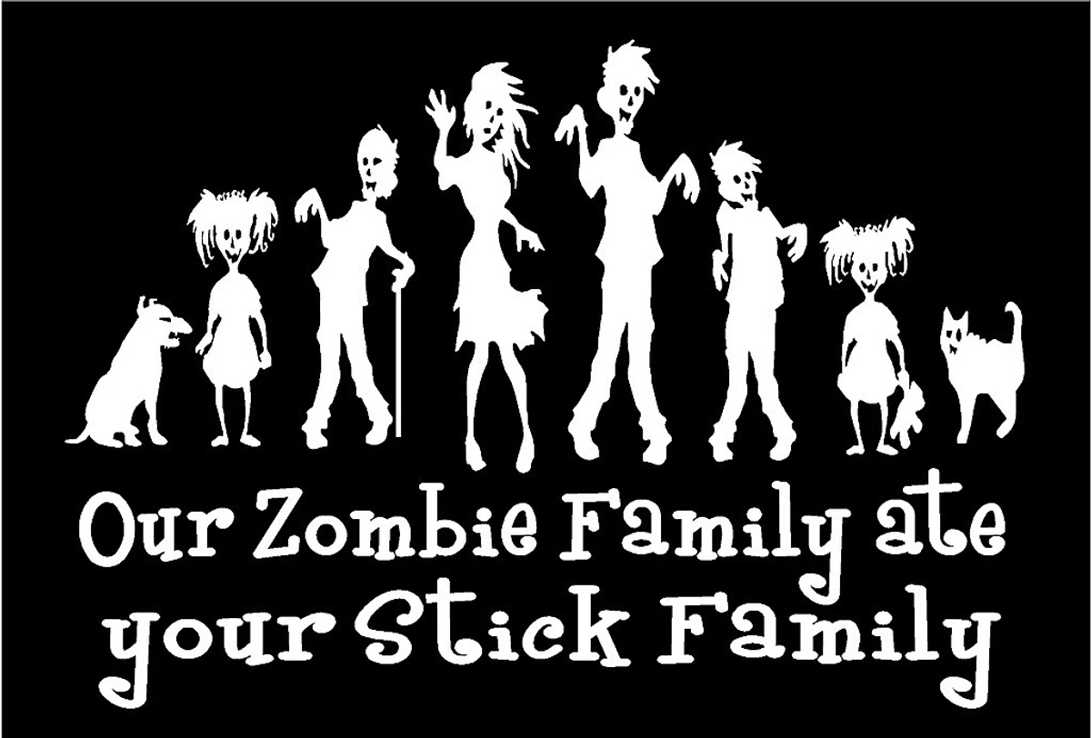 Zombie Stick Family Decals