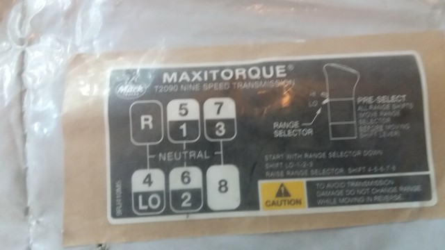 Mack Transmission 9 speed T2090 shift pattern 25157038 OEM NOS | eBay
