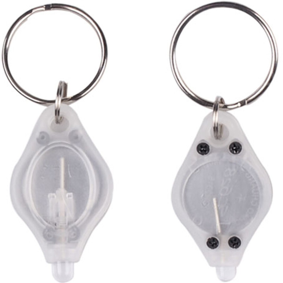 20 PACK Mini LED Keychain Flashlight Key Ring Light Bright Torch ...