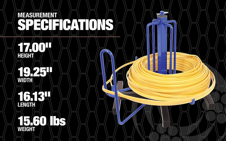 Cord Wire Spooler Spool Cable Reel Dispenser Floor Rack Stud Mount ...