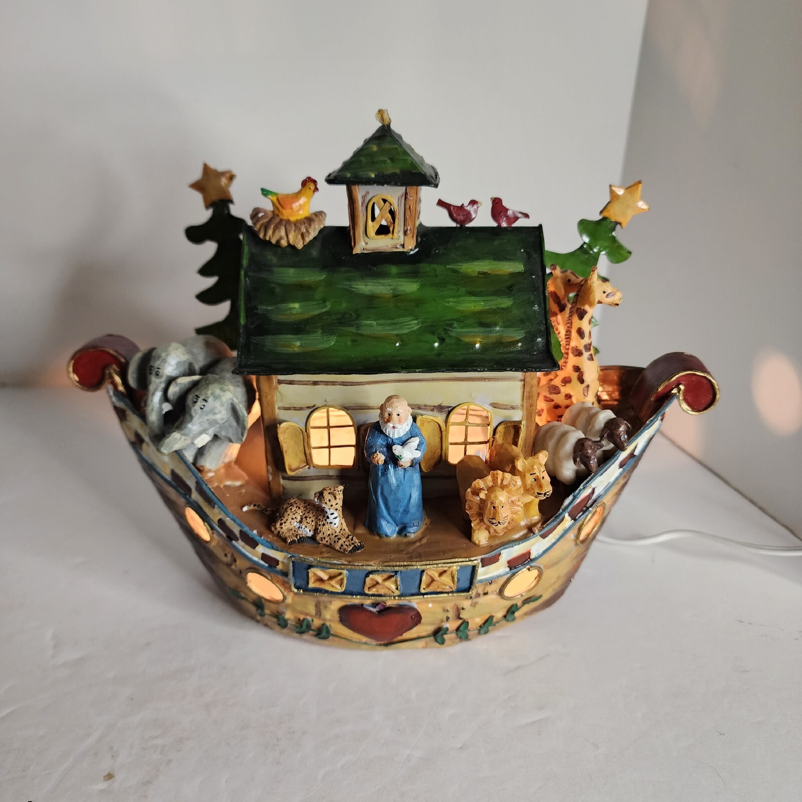 Kurt Adler NOAH'S ARK Table Lamp Metal Sculpture Nigh… - Gem