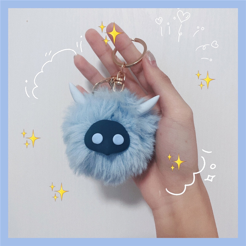 Genshin Impact Abyss Mage Pyro Hydro Cryo Hilichurl Plush Keychain Doll ...