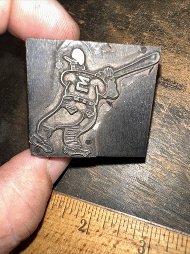 Printing Block Baseball Player With Baseball Bat | eBay