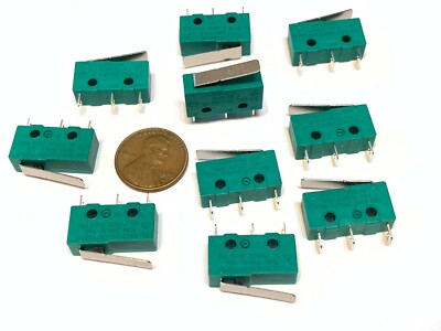 10 Pieces Green T120 kw4-3z-3 N/C N/O Micro Limit Switch Lever 3d ...