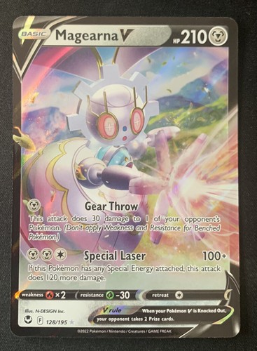 Magearna V 128/195 Silver Tempest Ultra Rare Holo Pokemon TCG Card NM ...