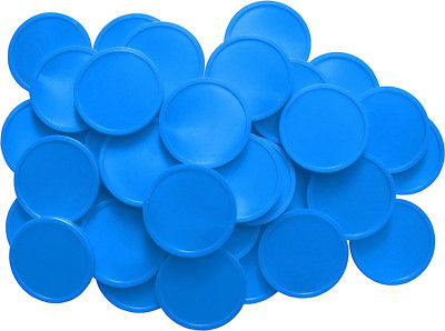 100 Blue Tokens Made from Recycled Plastic | Tokens Chips Counters ...