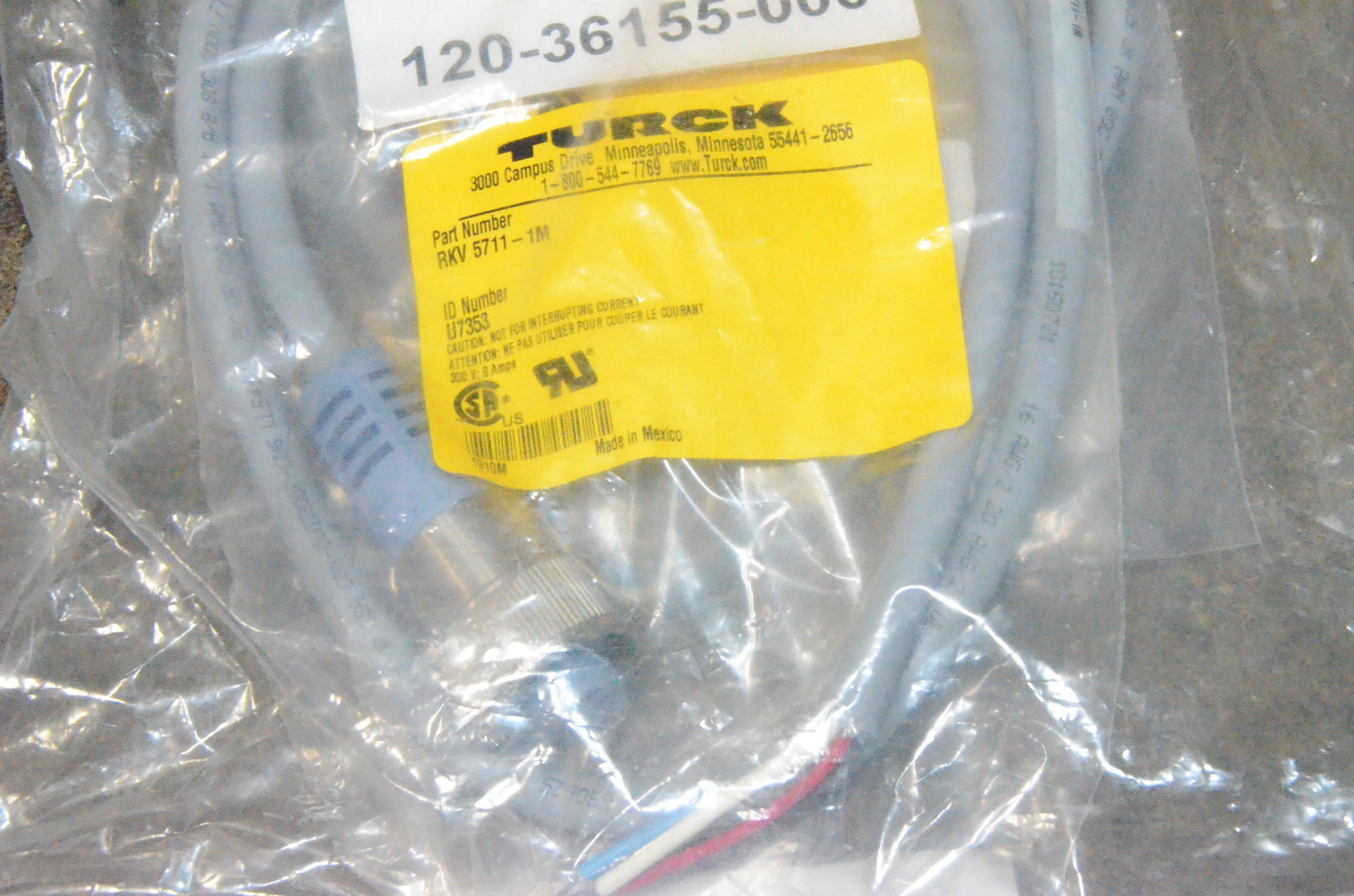 Turck RKV 5711-1M Cordset U7353 U-7353 | eBay
