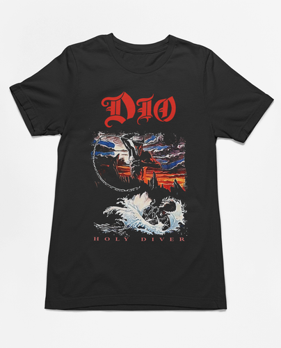 DIO Holy Diver Album Merch Rock Band Black Sabbath Vintage T-Shirt ...