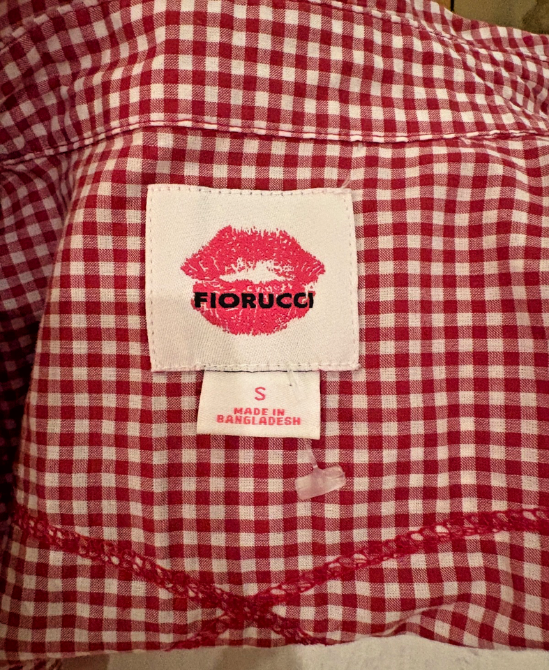 Vintage Y2K Red Fiorucci Gingham Shirt Pre-owned Very Good Condition ...