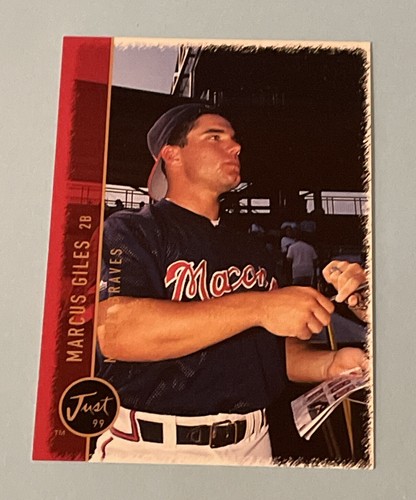 1999 Just Marcus Giles #22 Macon Braves Baseball Card Minors Rookie NM ...