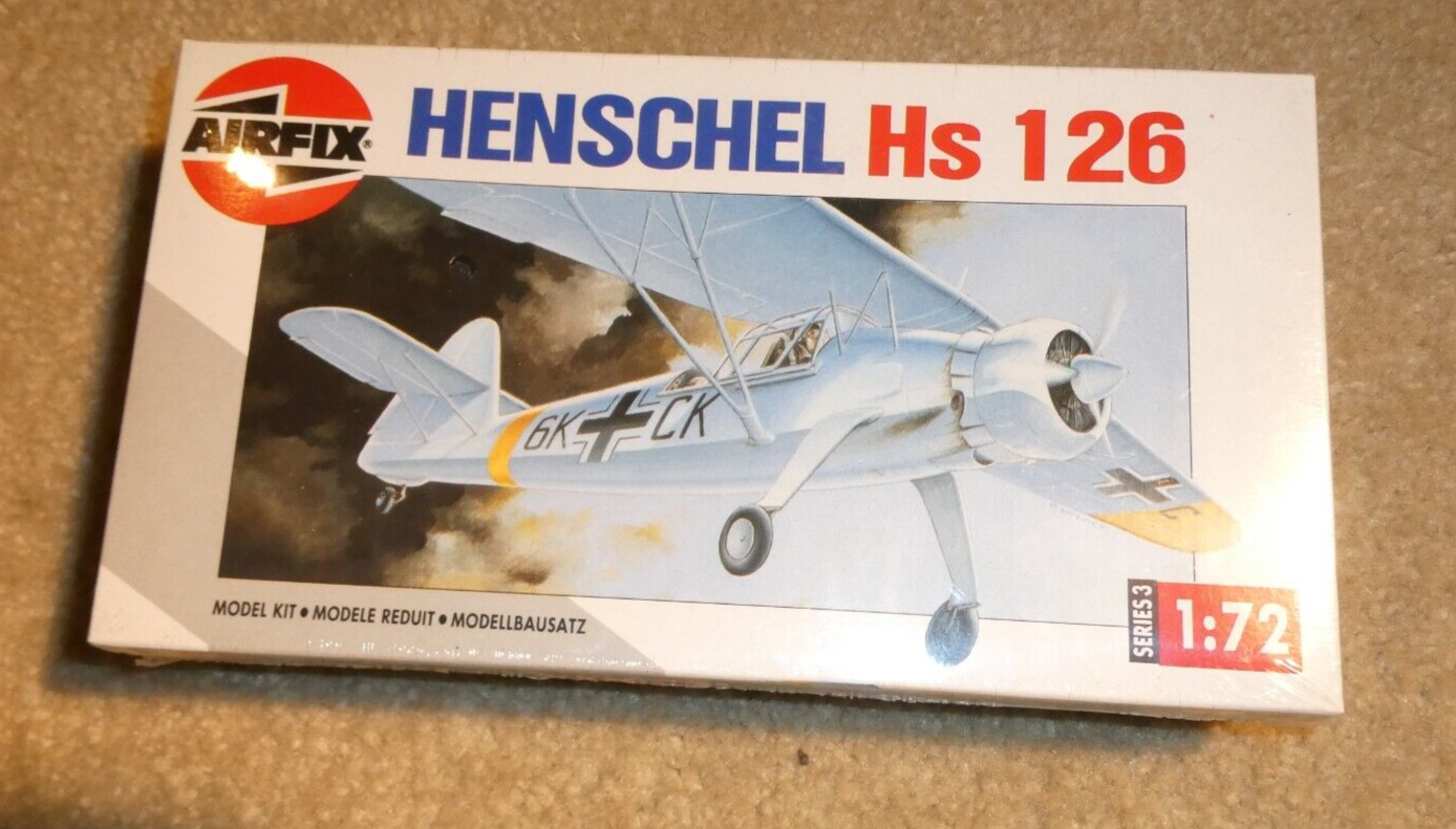Vintage 1:72 Scale Airfix Henschel Hs 126 Airplane Model Kit SEALED ...