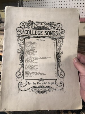 College Songs Vol 1 Academic Edition For Piano &Organ Undated | eBay