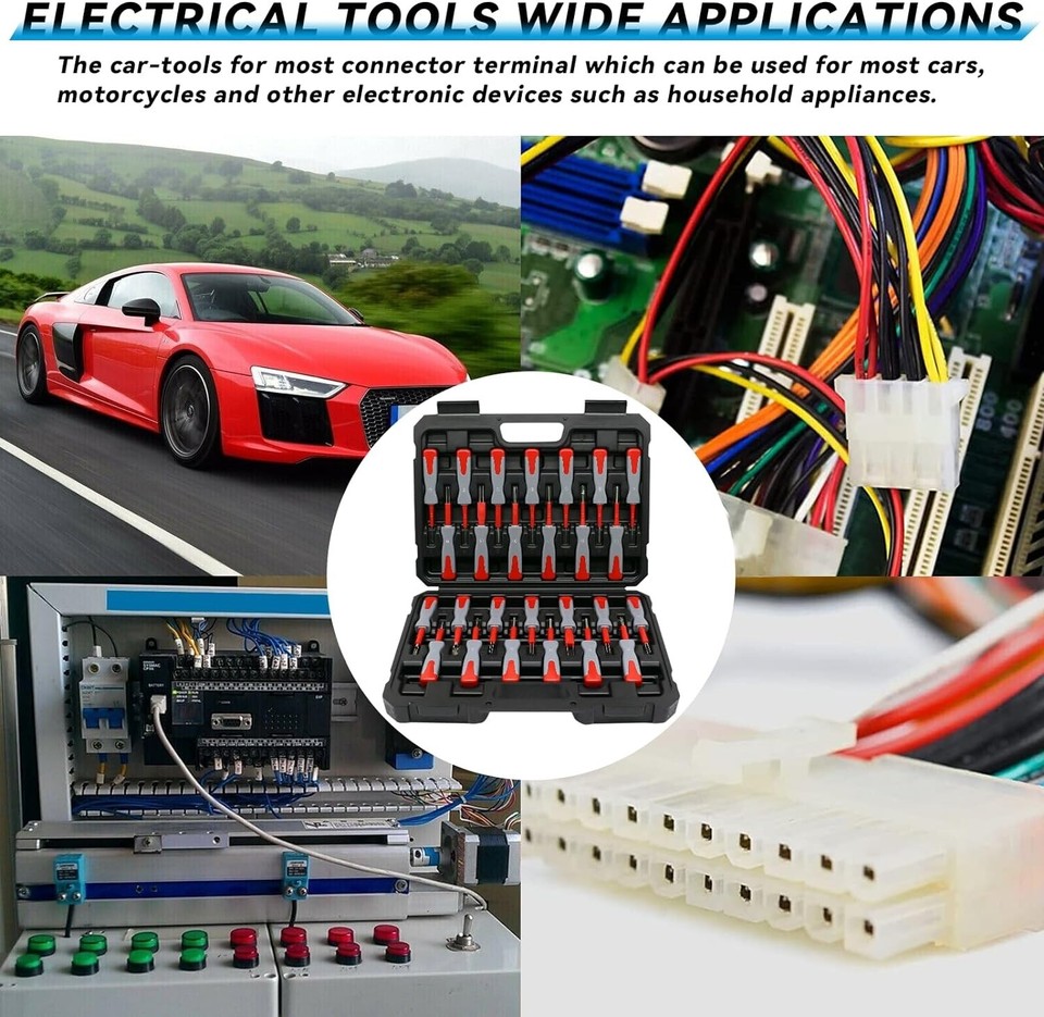 26PC Terminal Removal Tool Kit Vehicle Wire Harness Pin Connector ...