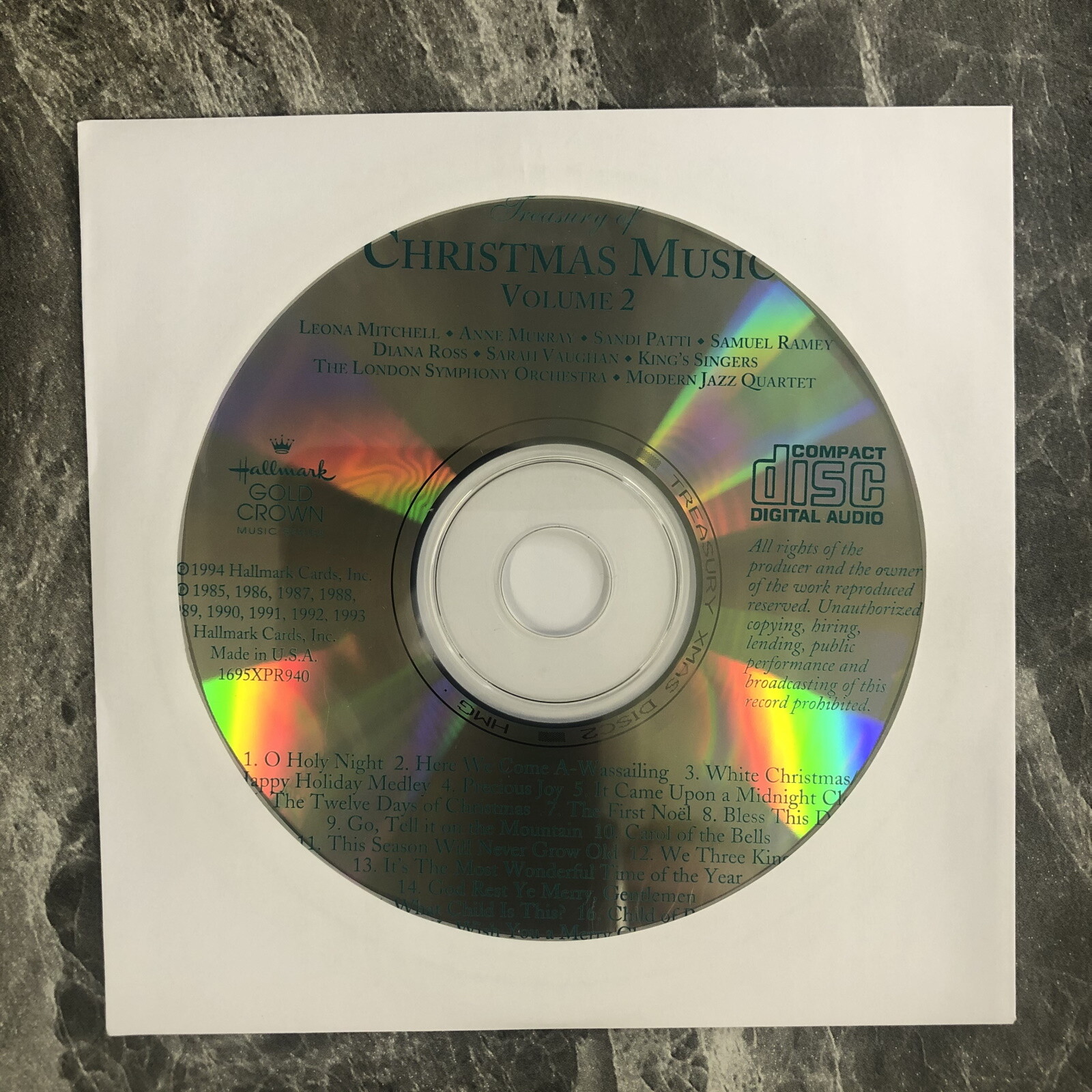 Pre-Owned: Treasury of Christmas Music Volume 2 [CD Music, Hallmark ...