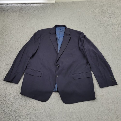 Hart Schaffner & Marx Blazer Mens 50R Wool Blue USA Suit Jacket Sport ...
