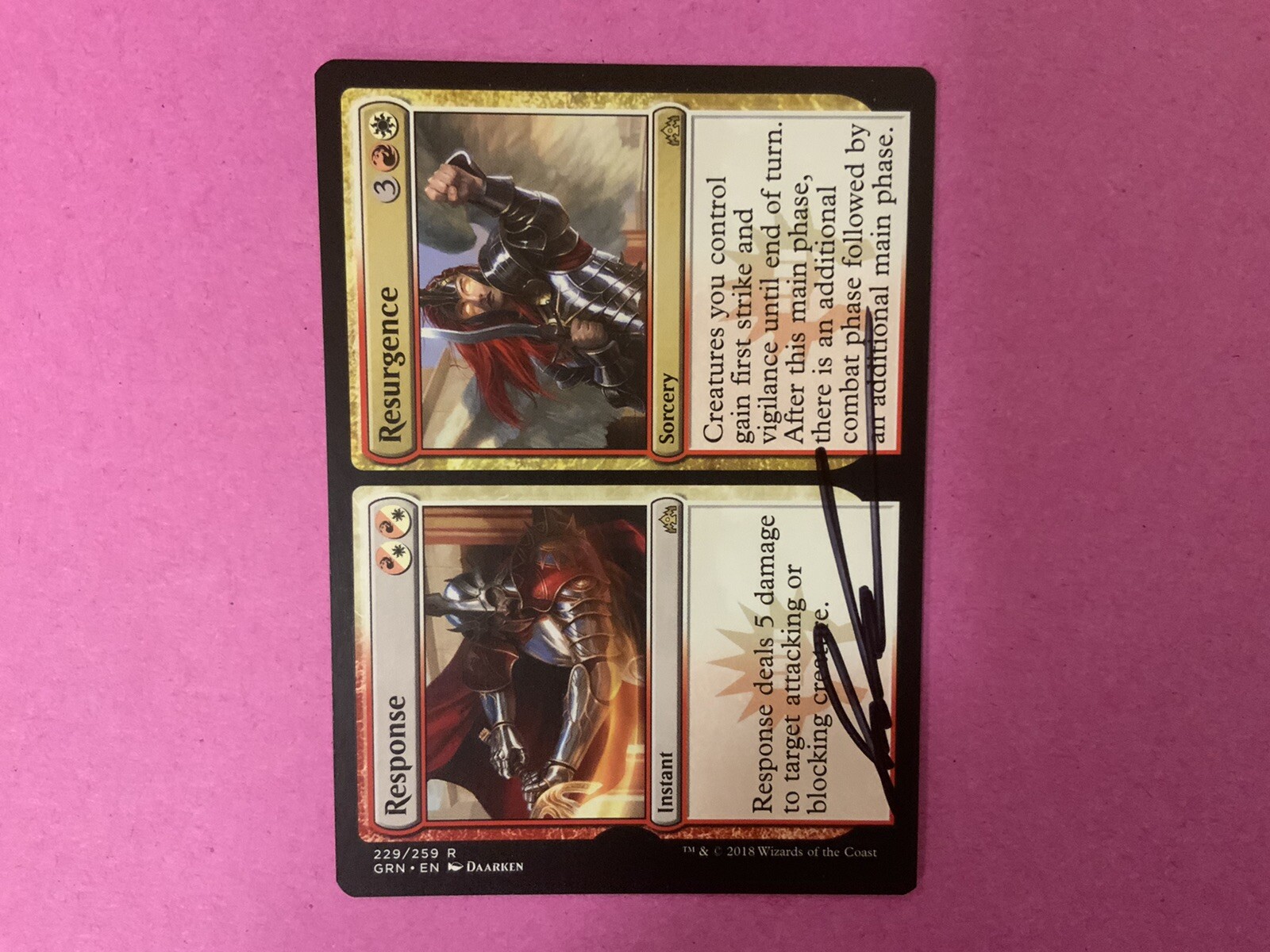MTG Magic Response Resurgence Sig. Artist Proof x1 Guilds Of Ravnica ...