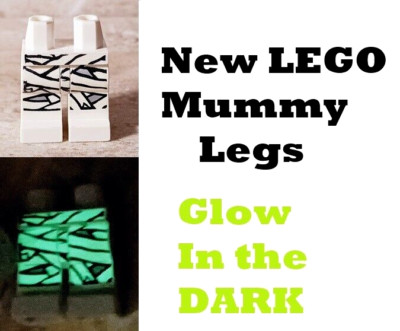 New LEGO Mummy Legs GLOW in Dark Ghoulish Green Wrappings Tomb Guard ...