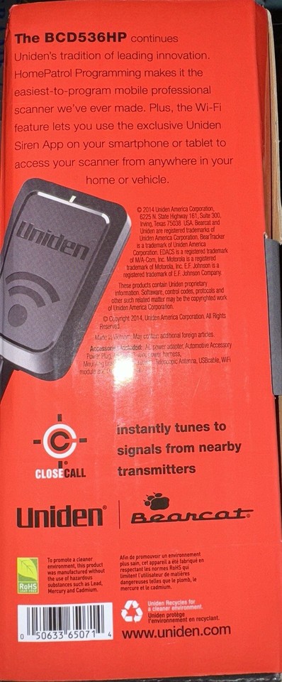 Uniden BCD536HP Digital Scanner with WiFi & TrunkTracker V | eBay