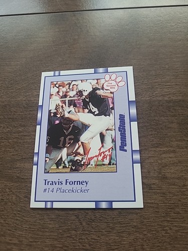 Nice 1999 Penn St The Second Mile Travis Forney Card | eBay