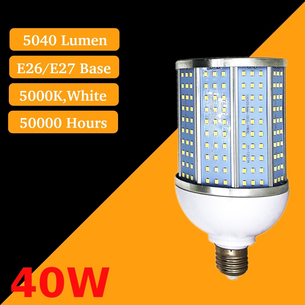 LED Corn Light Bulb 400W Eq. LED Bulb 320-Chip Corn Light E26 5000lm ...