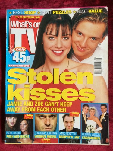WHAT'S ON TV mag 22/09/2001 JACK RYDER MICHELLE RYAN Dan Rymer James ...